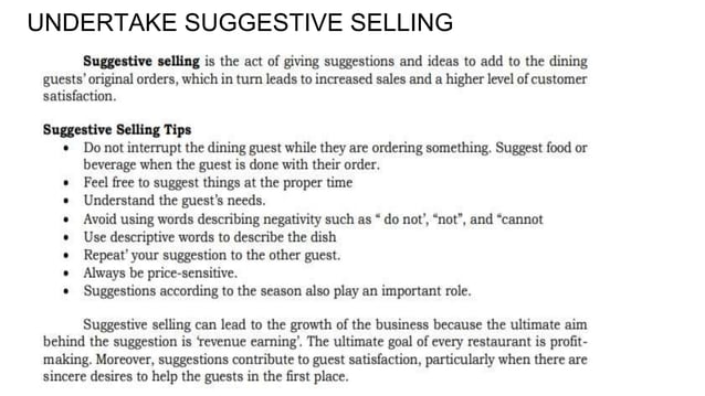 Knowing the Product and Undertaking Suggestive Selling | PPTX