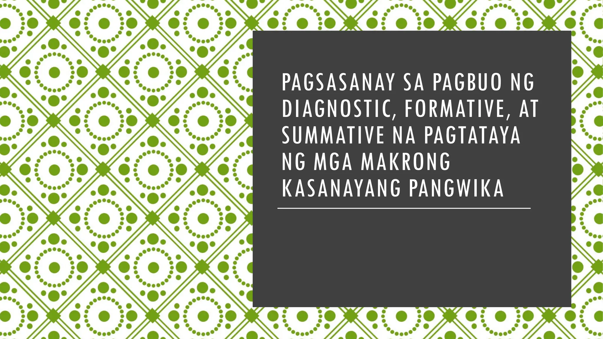 Pagsasanay sa pagbuo ng mga pagtataya sa wika | PPTX