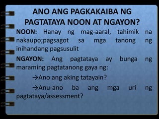 Pagtataya ng Natutunan.ppt