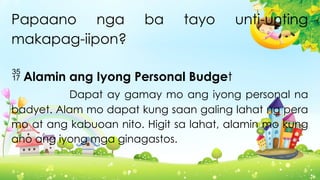 PAGTITIPID AT PAG-IIMPOK(EDukasyon sa pagpapakatao 7) | PPTX