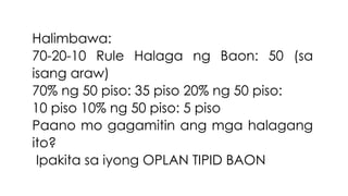 PAGTITIPID AT PAG-IIMPOK (Edukasyon sa Pagpapakatao) | PPTX