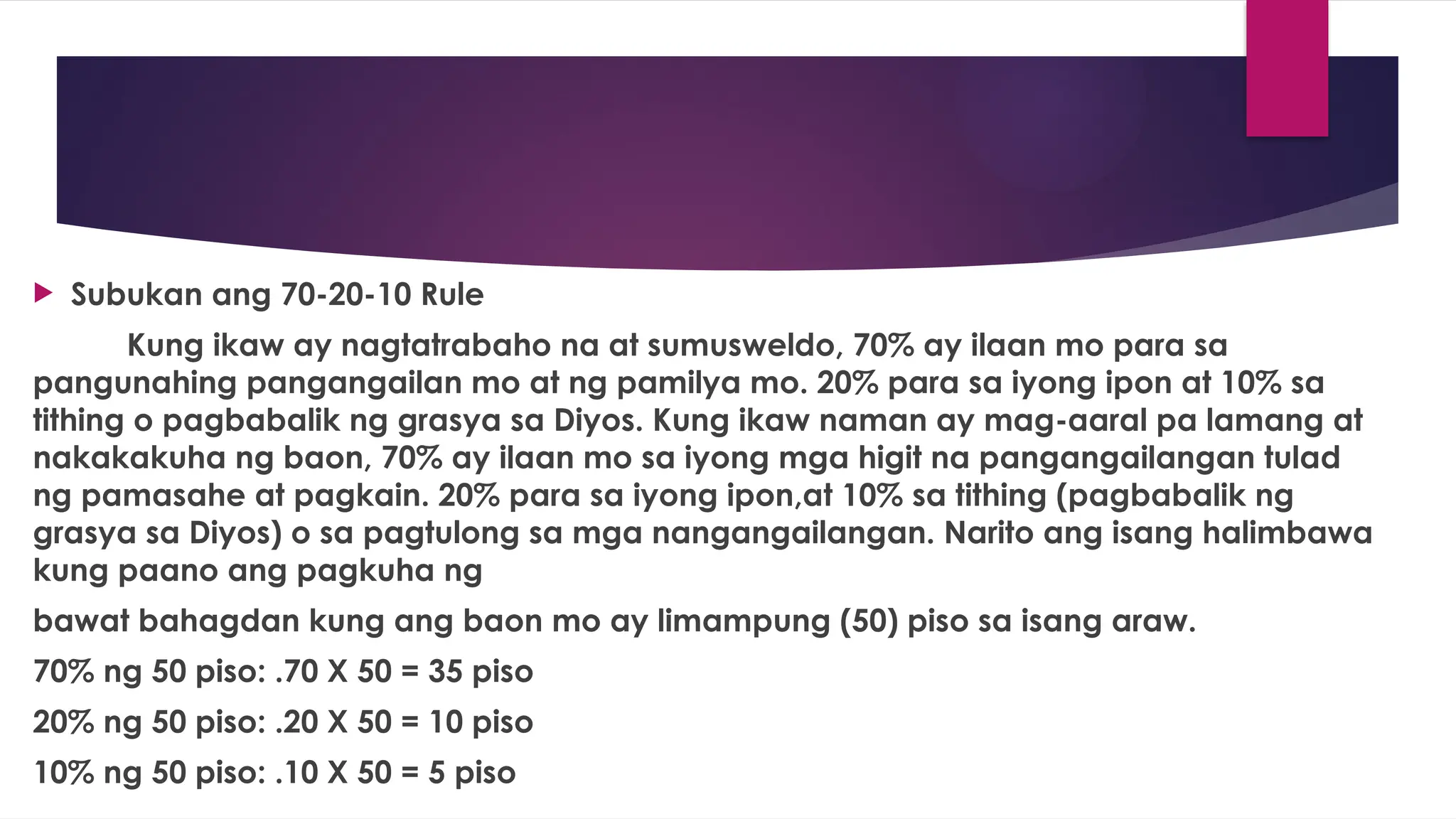Pagtitipid at Pag-iimpok Bilang Sariling Pangangasiwa sa mga Biyaya ng ...