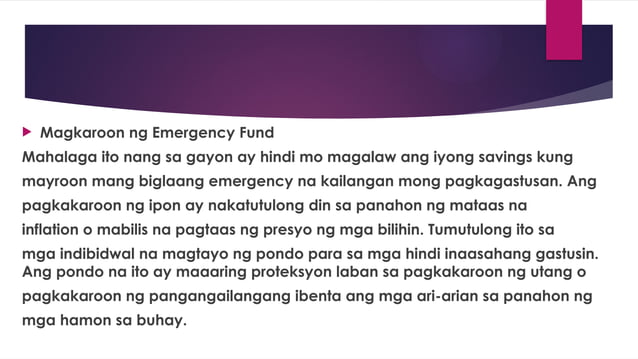 Pagtitipid at Pag-iimpok Bilang Sariling Pangangasiwa sa mga Biyaya ng ...