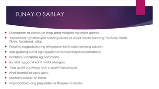 Pagtitipid at Pag-iimpok Bilang Sariling Pangangasiwa sa mga Biyaya ng ...