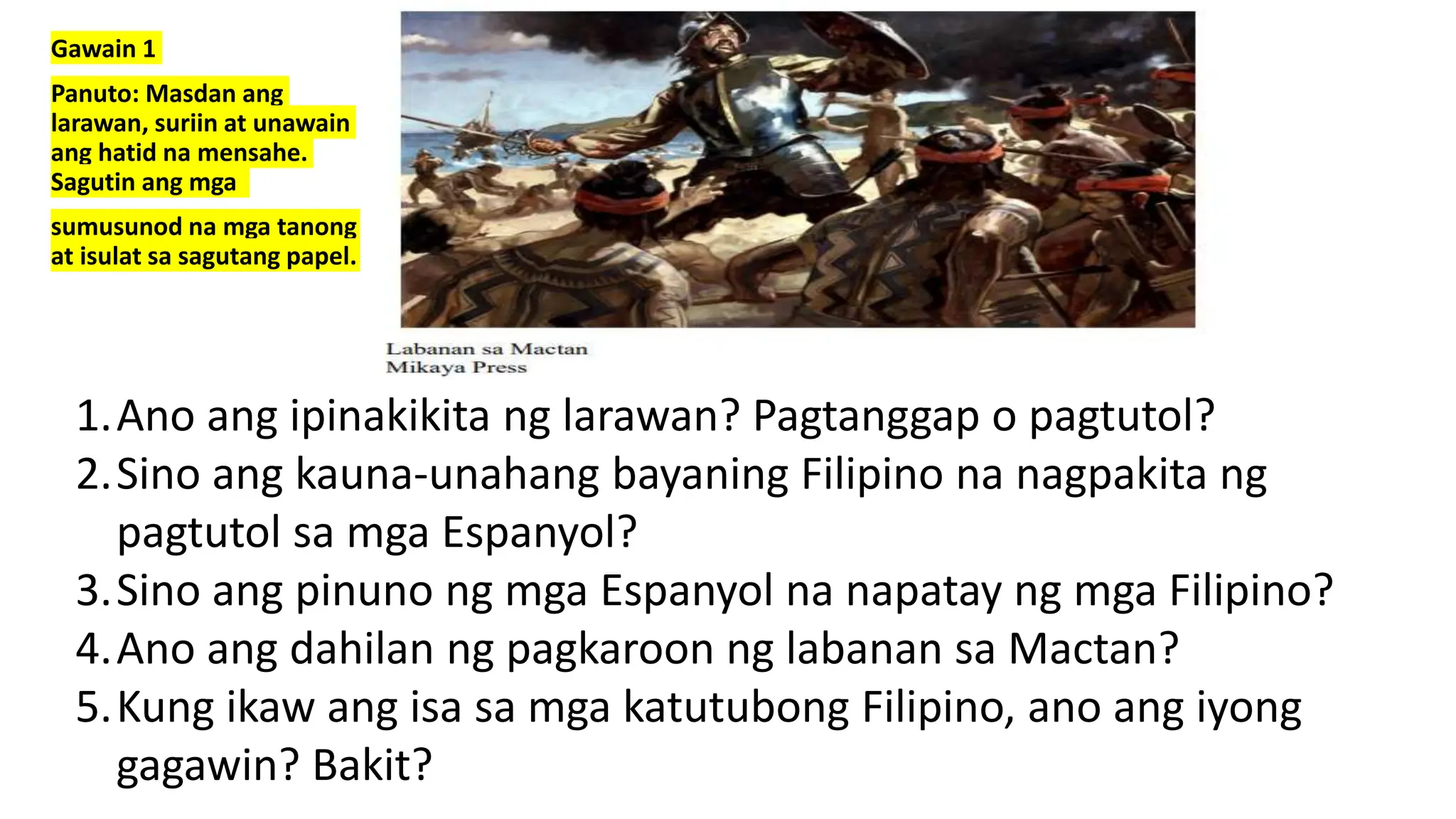 Pagtugon ng mga Pilipino sa Kolonyalismong Espanyol-QUARTER 3 ARALING ...