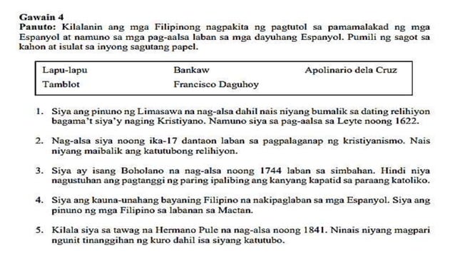 Pagtugon ng mga Pilipino sa Kolonyalismong Espanyol-QUARTER 3 ARALING PANLIPUNAN 5.pptx