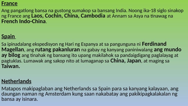 PAGTUKLAS AT PAGGALUGAD NG MGA BANSANG KANLURANIN | PPTX