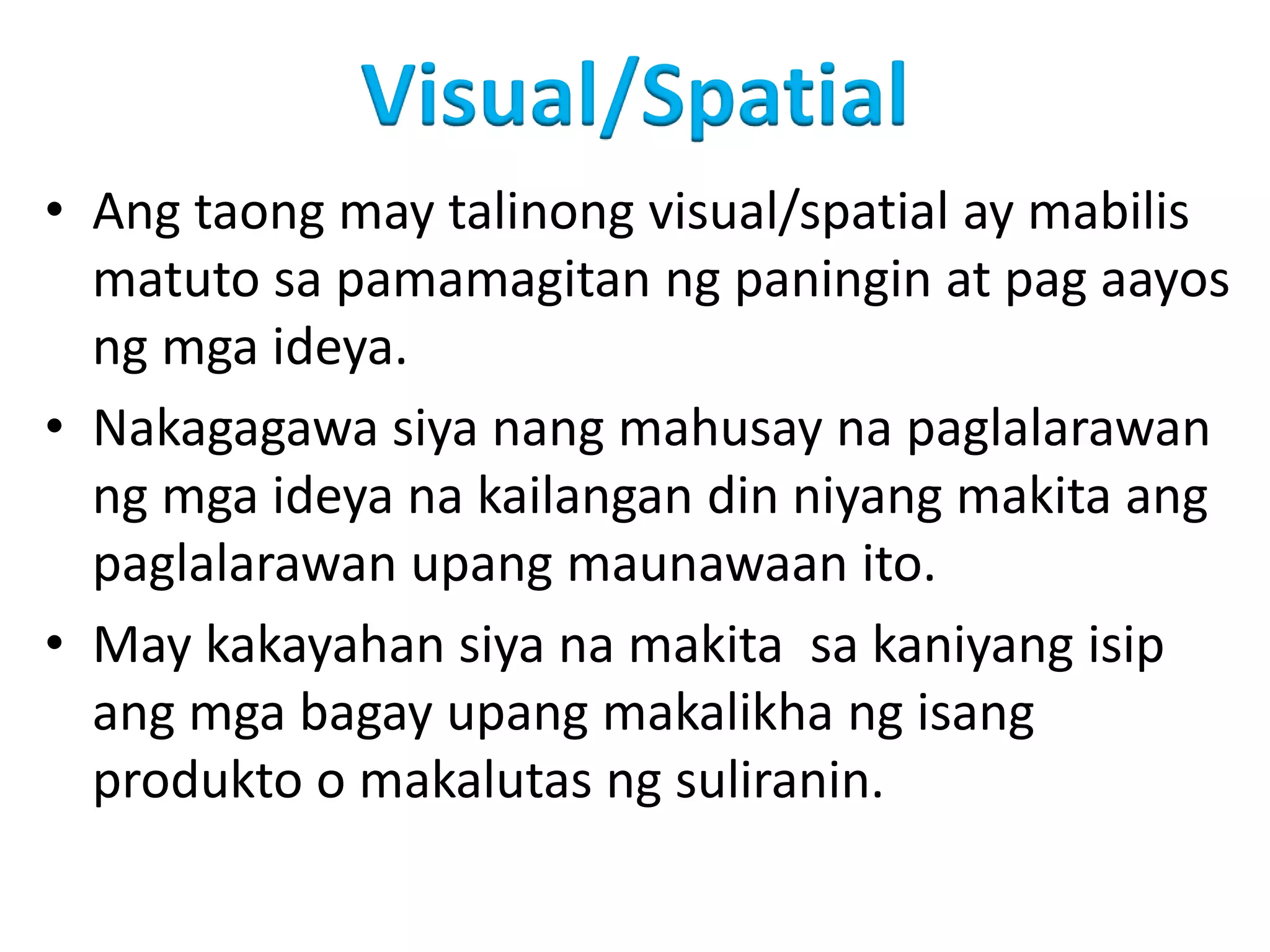 Talento Mo, Tuklasin, Kilalanin at Paunlarin | PPTX