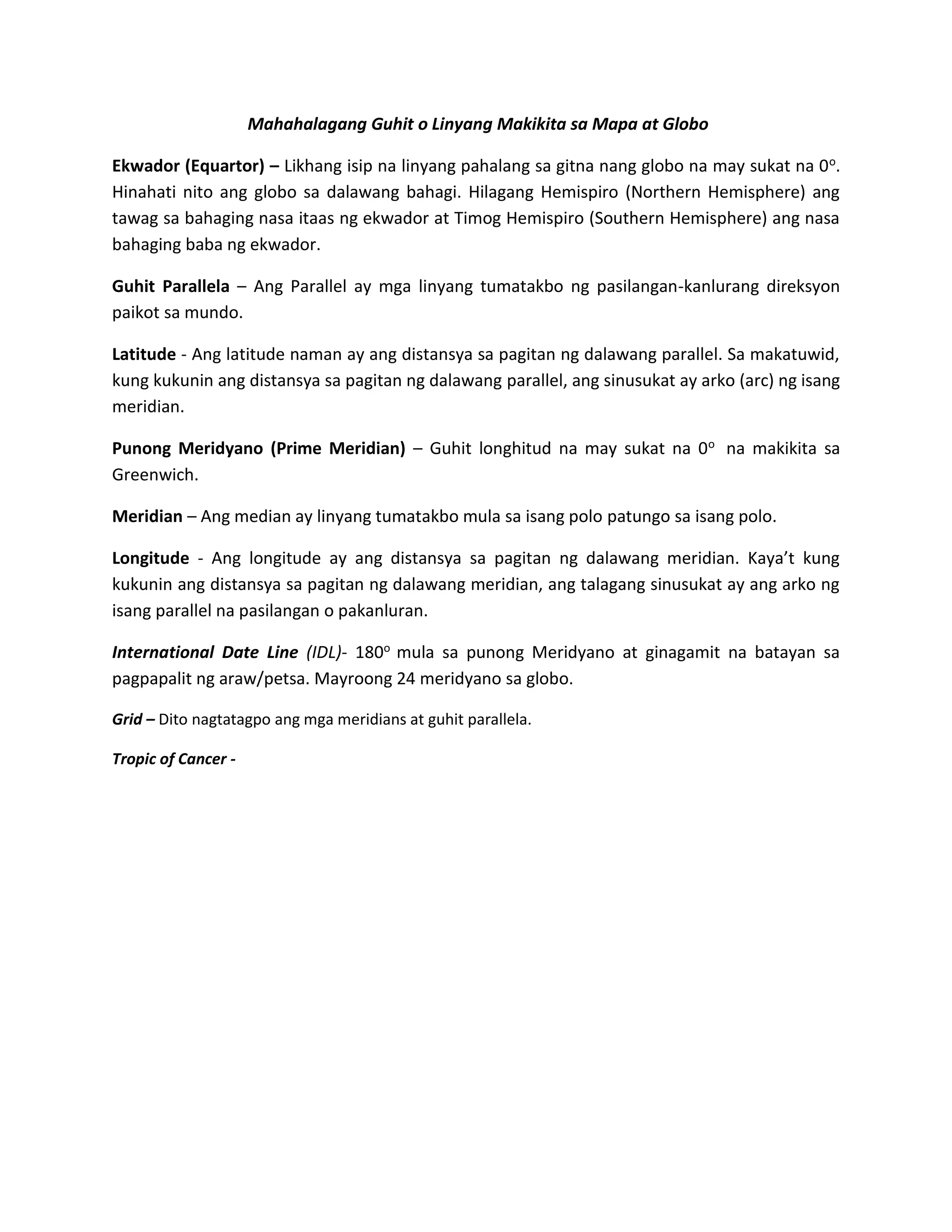 Pagtukoy ng lokasyon ng pilipinas | DOCX