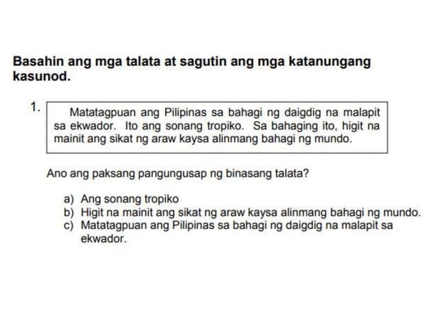 Pagtukoy sa mga sumusuportang detalye | PPTX