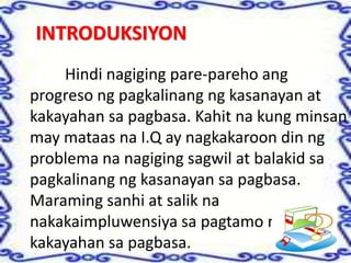 Pagtuturo sa panlunas na pagbasa | PPTX