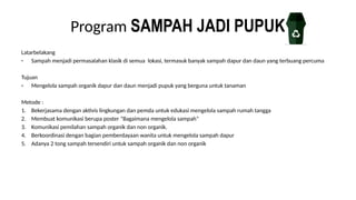 CONTOH PROGRAM KERJA PAGUYUBAN WARGA RT | PPTX