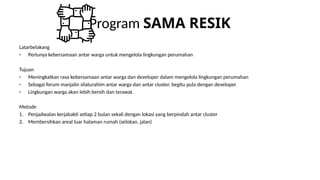 CONTOH PROGRAM KERJA PAGUYUBAN WARGA RT | PPTX
