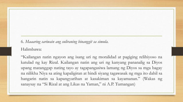 Pagwawakas ng komposisyon | PPTX
