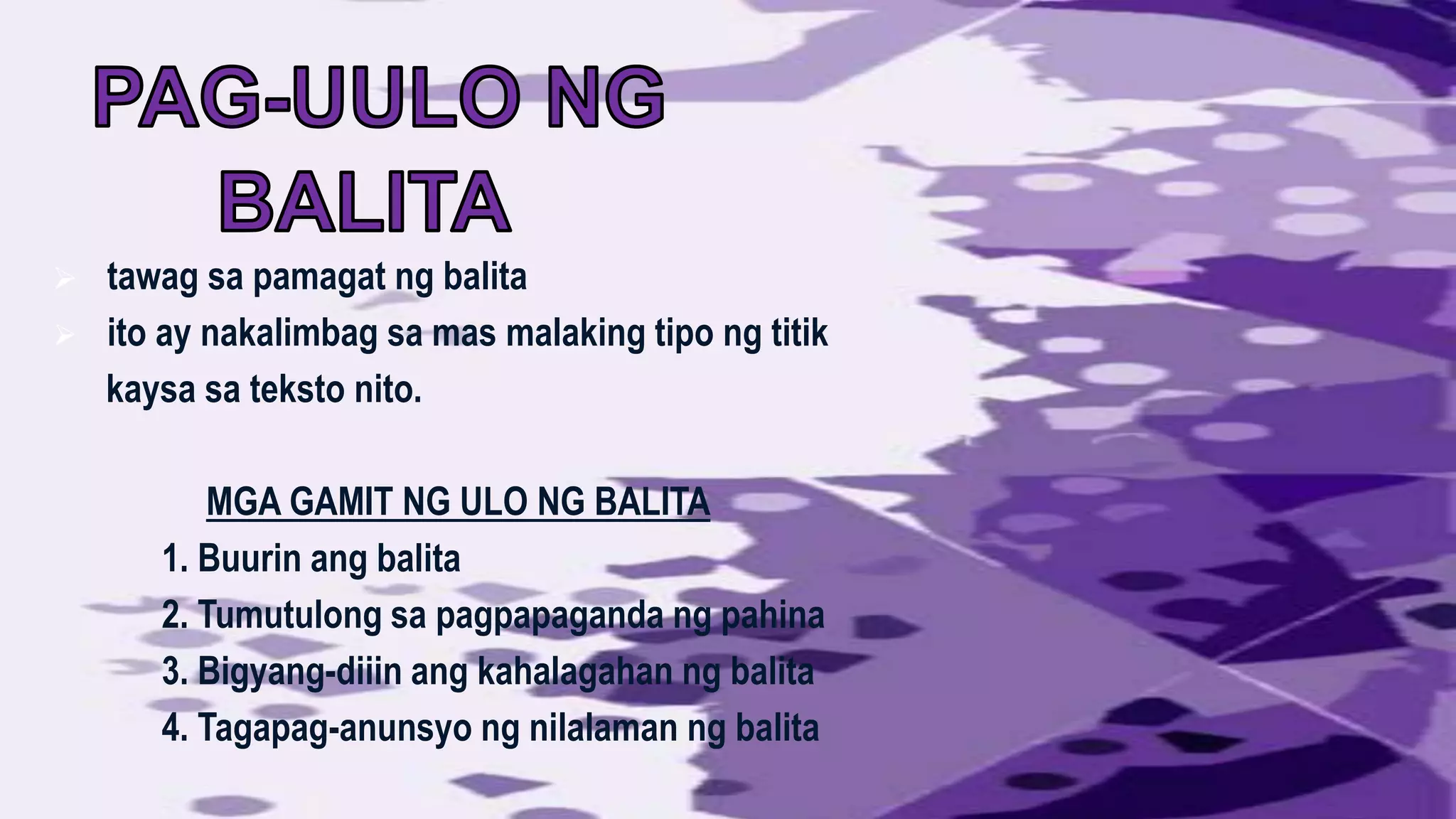 Pagwawasto ng sipi at pag uulo ng balita | PPTX Pagwawasto ng sipi at pag uulo ng balita | PPTX