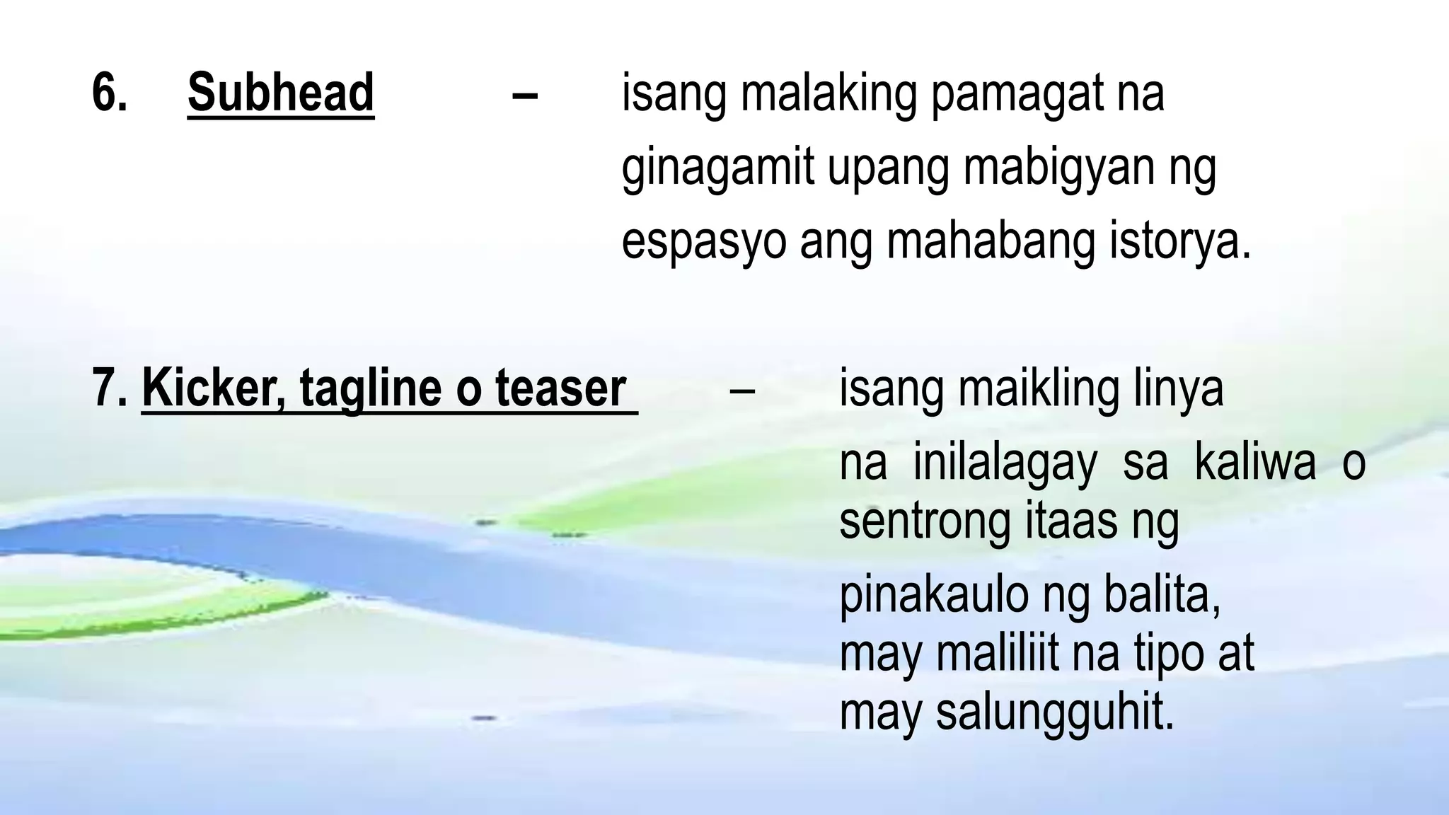 Pagwawasto ng sipi at pag uulo ng balita | PPTX