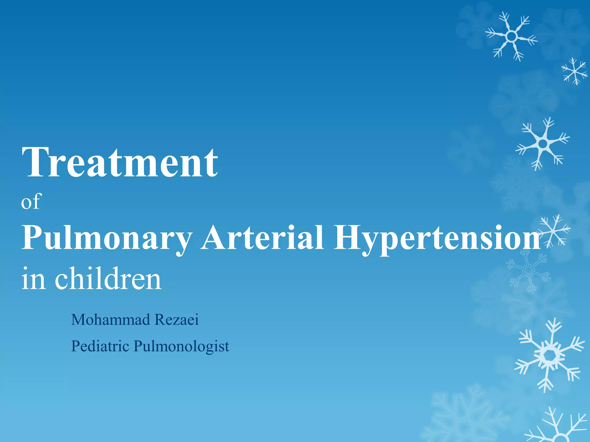 Pulmonary Arterial Hypertension In Children – BYKBRY