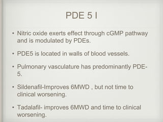 Pharmacological management of Pulmonary artery hypertension in cardiac ...
