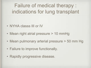 Pharmacological management of Pulmonary artery hypertension in cardiac ...