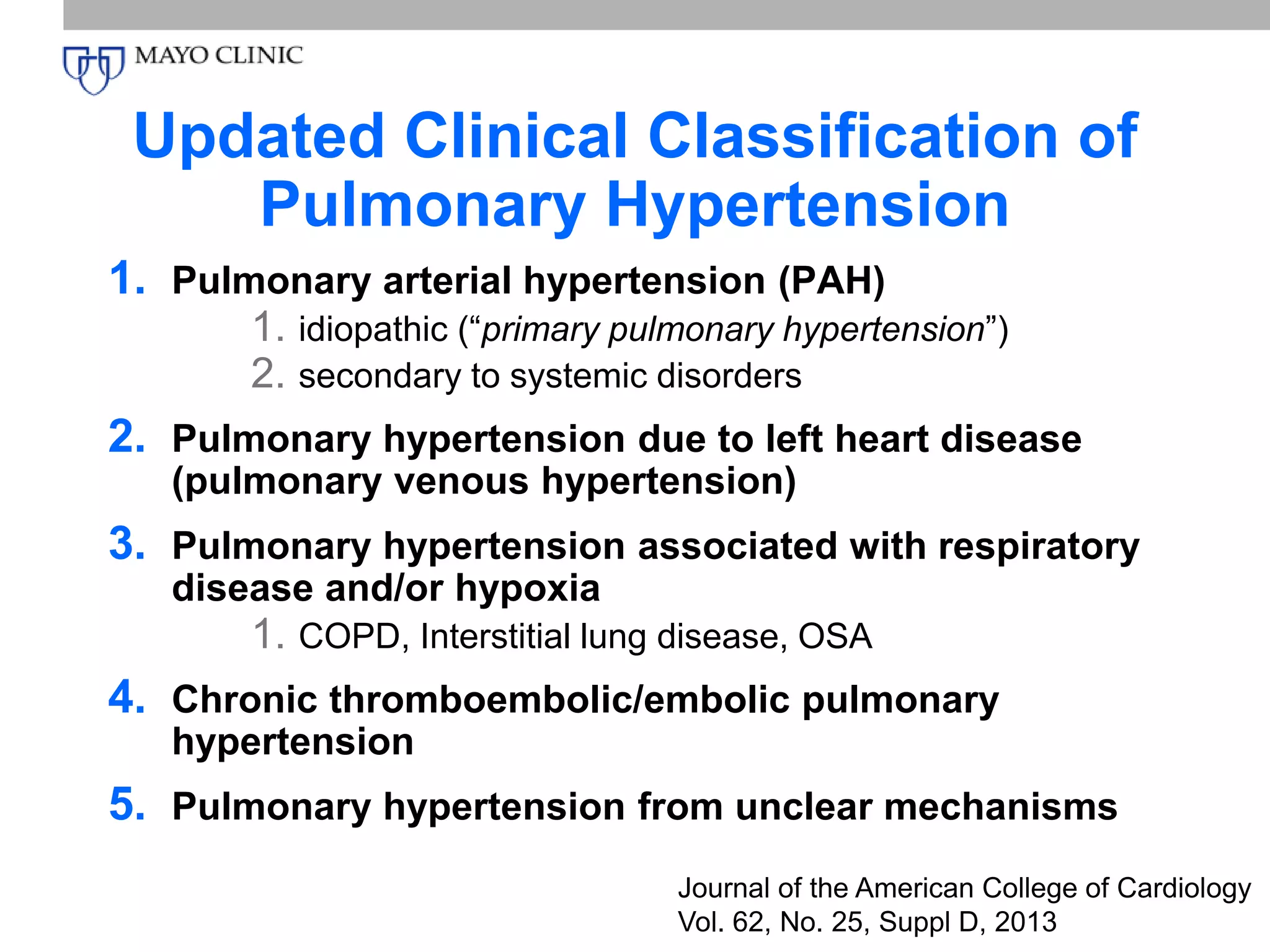 Pulmonary artery hypertension | PPT