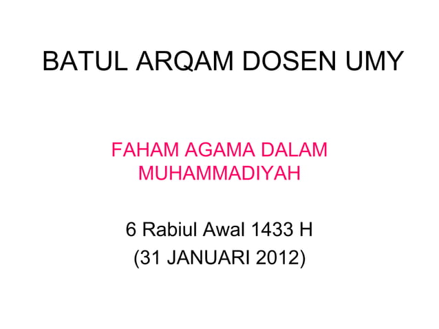 Paham Agama dalam Muhammadiyah-Syamsul Anwar.ppt