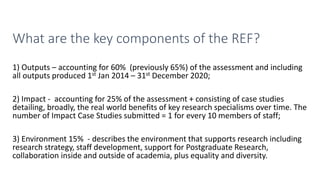 RTP 18-19 - The Research Excellence Framework (REF) 2021 | PPTX