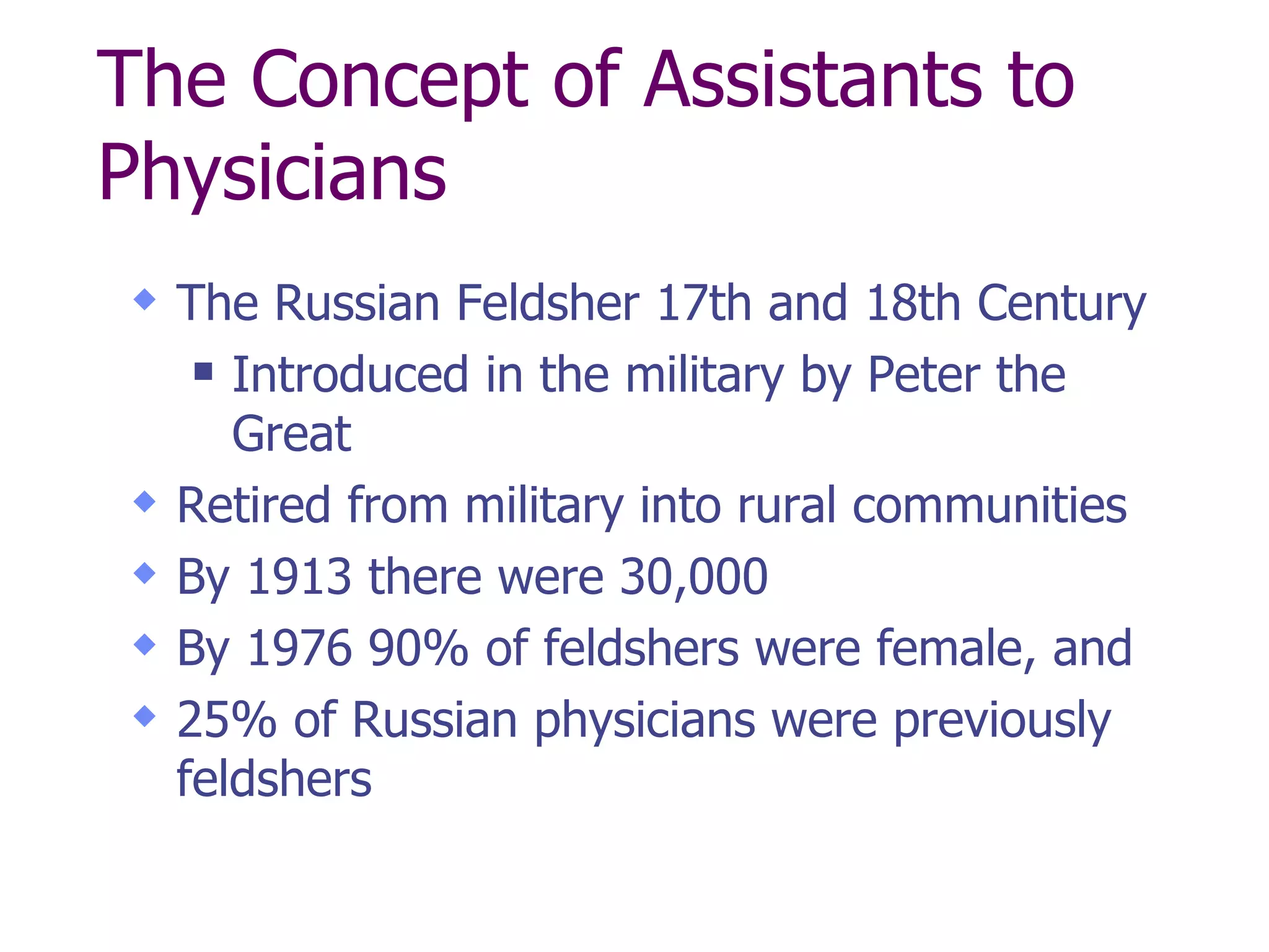 History of the Physicians Assistant | PPT