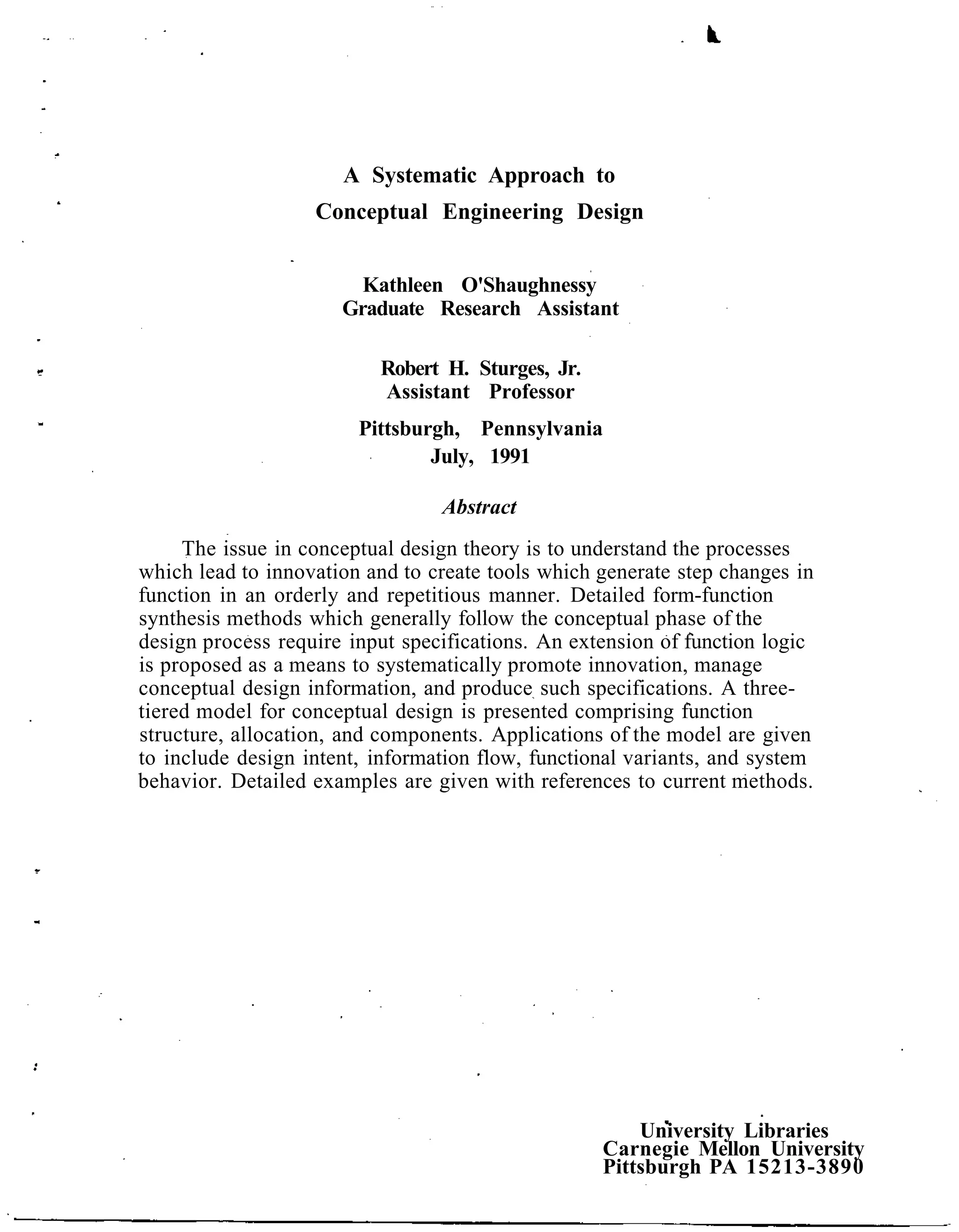 Pahl and Beitz model systematic approach to conceptual engineering | PDF