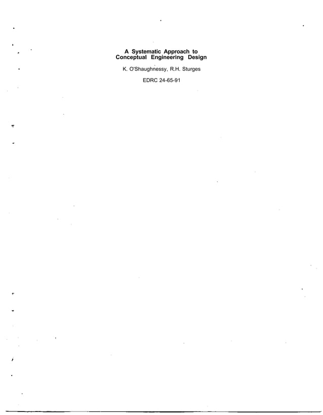 Pahl and Beitz model systematic approach to conceptual engineering ...