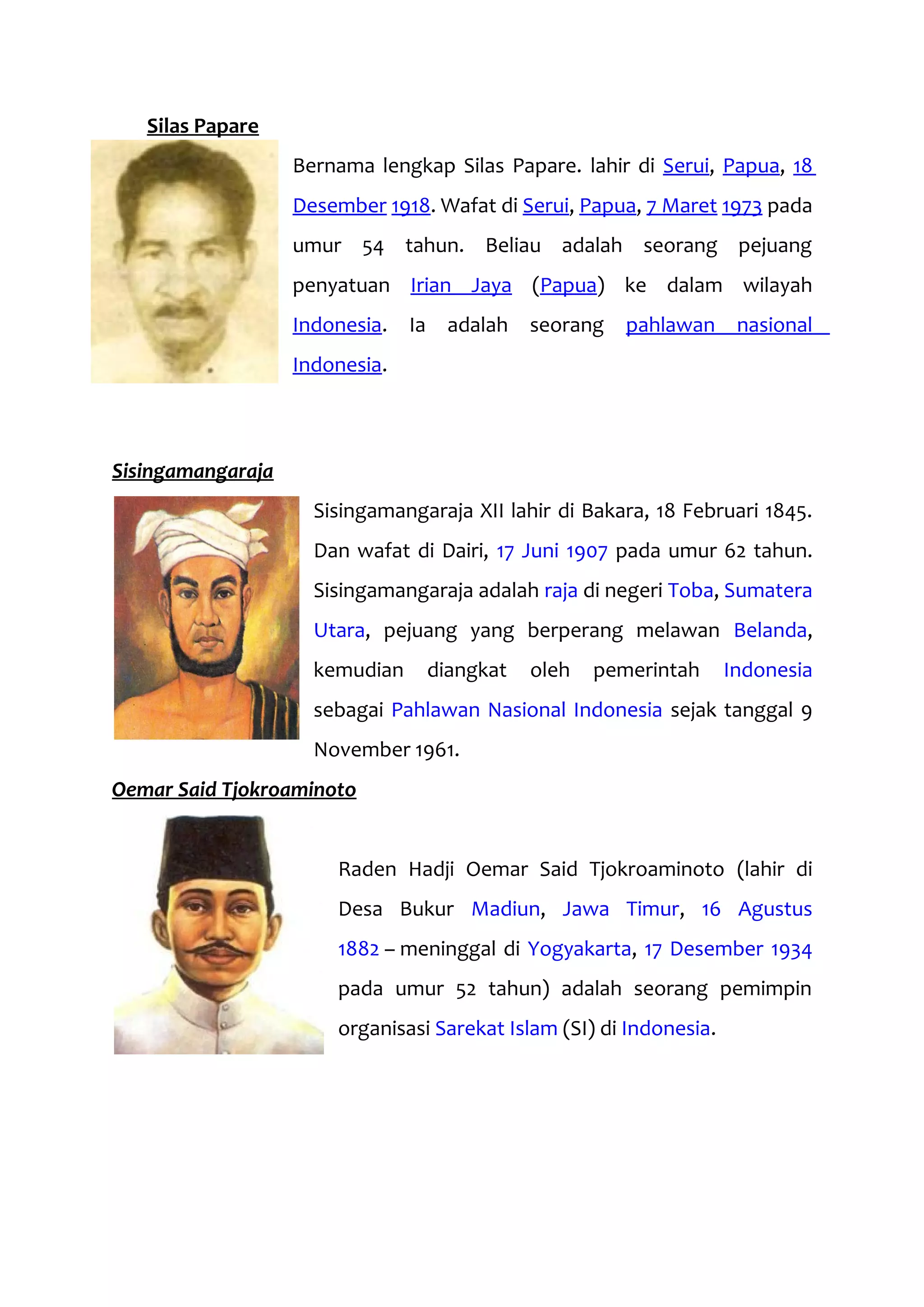 Pahlawan pahlawan indonesia 2 | DOC
