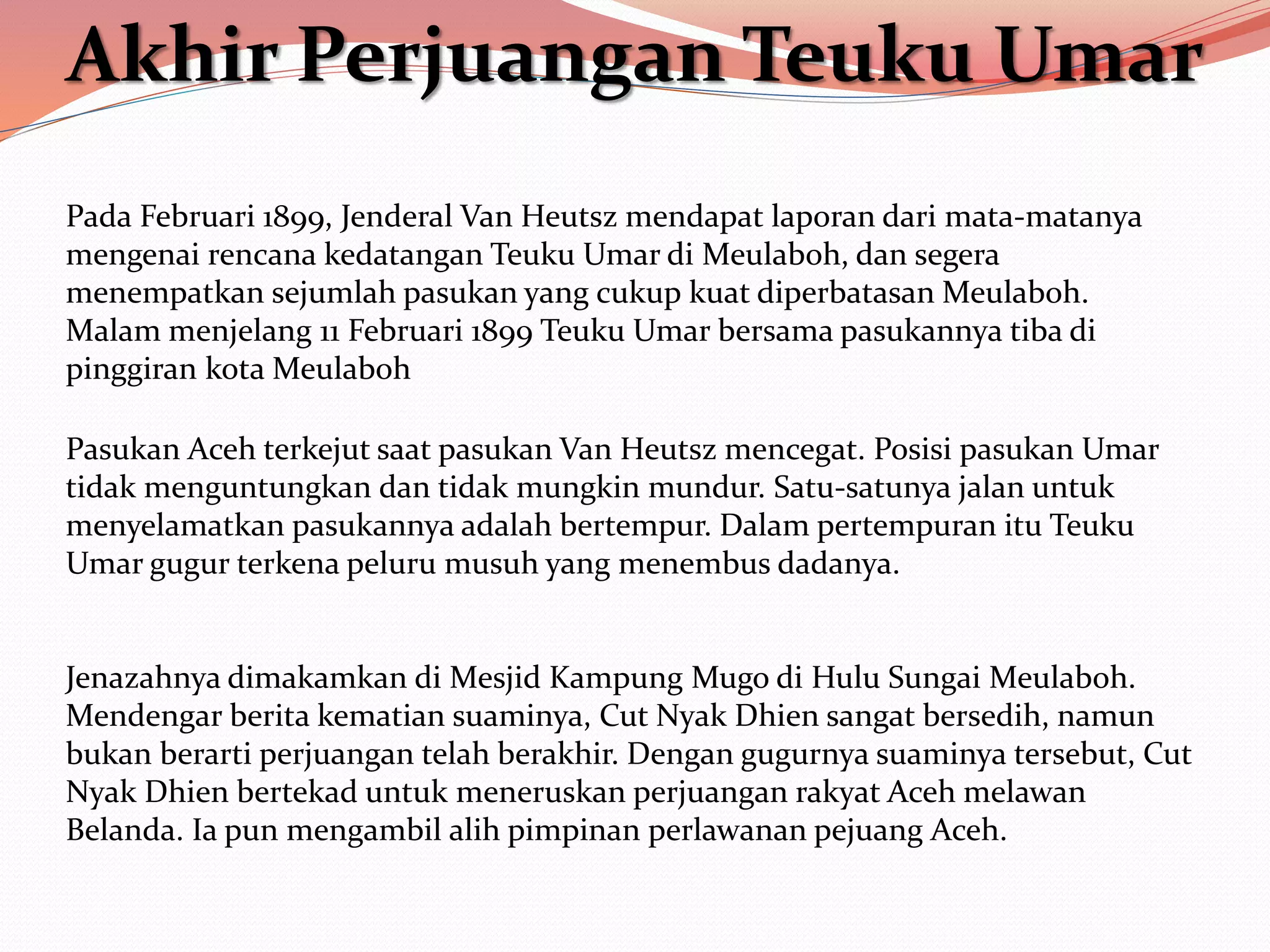 Pahlawan Nasional Indonesia - TEUKU UMAR (Sejarah Indonesia) | PPTX