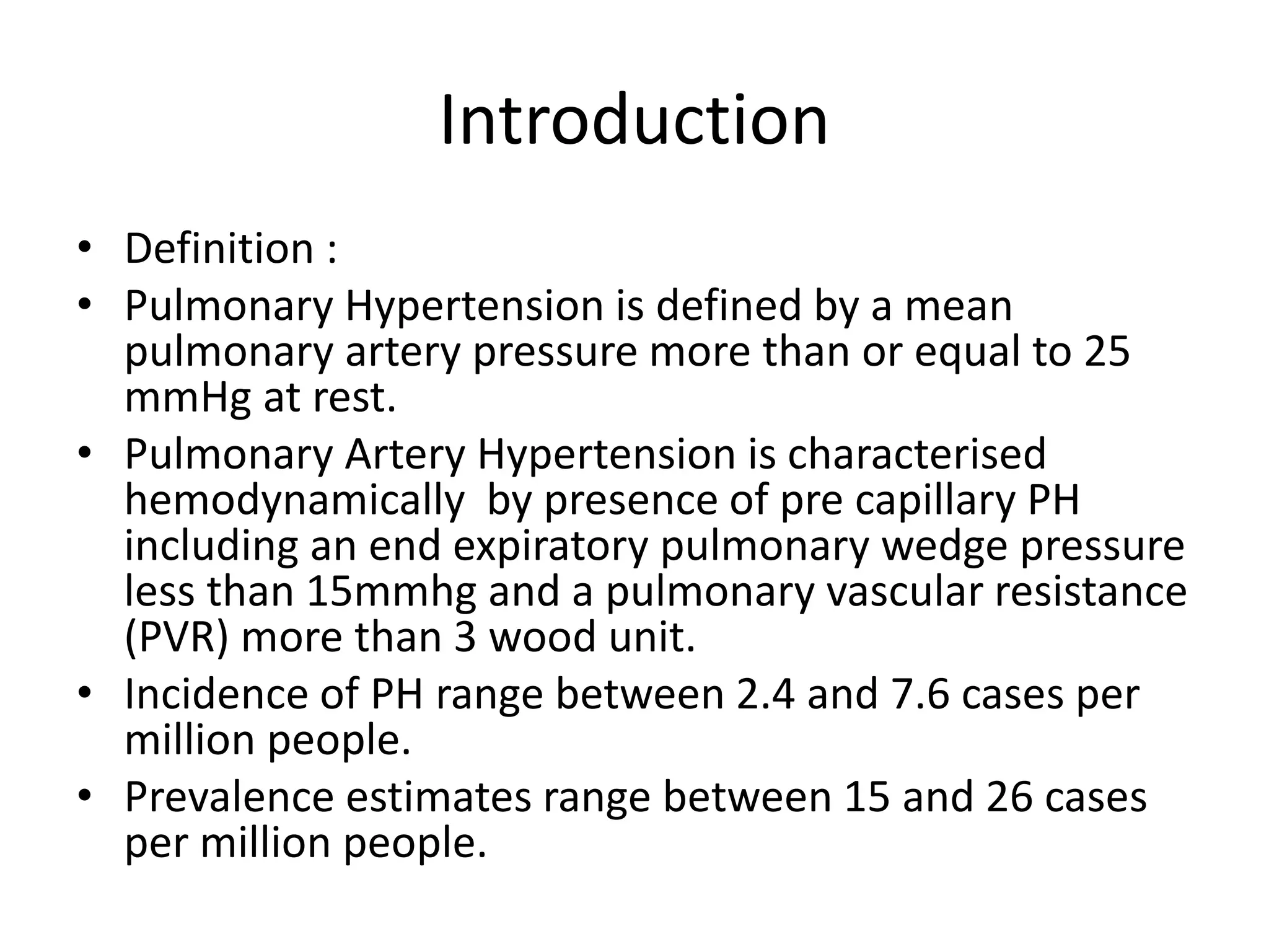 Pulmonary artery Hypertension | PPTX