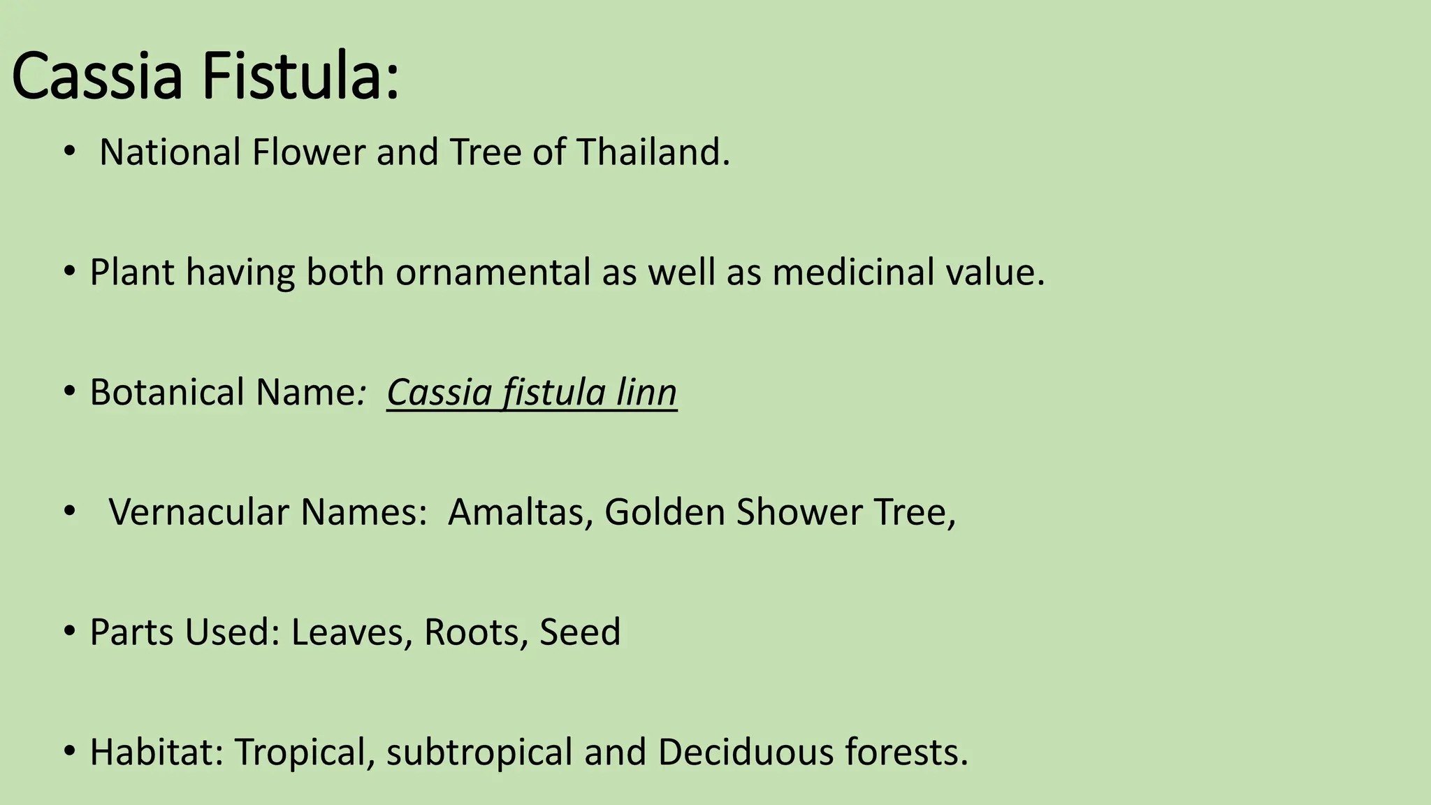 pahrmcognosy Cassia Fistula presentataion | PPTX | Herbs and Supplements | Alternative Medicine