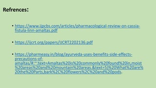 pahrmcognosy Cassia Fistula presentataion | PPTX