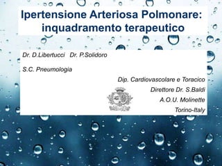 Terapia Ipertensione Polmonare Arteriosa_PAH THERAPY | PPT