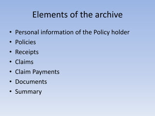 Permanent Digital Archive in Insurance using Mind Mapping | PDF ...