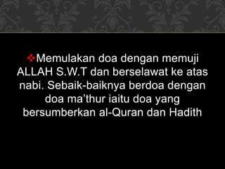 DOA PENYERI KEHIDUPAN | PPT