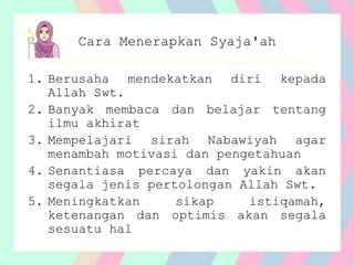 Materi Syaja'ah (Berani Membela Kebenaran) kelas XI SMK Pendidikan ...