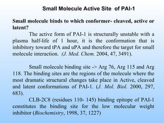 Pai 1 inhibitors | PPT