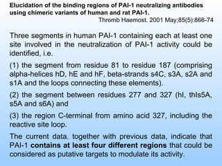 Pai 1 inhibitors | PPT