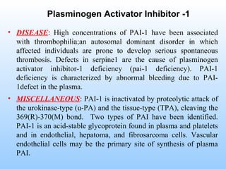 Pai 1 inhibitors | PPT