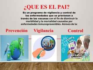Programa anual de inmunizacion PAI vacunas | PPTX