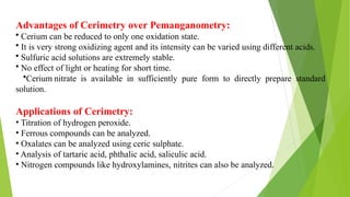 PA I - Redox Titration Pharmaceutical analysis | PPTX