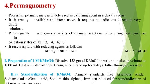 PA I - Redox Titration Pharmaceutical analysis | PPTX