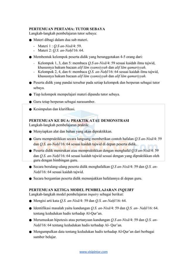 Modul Ajar PAI SMP Kelas 7 Kurikulum Merdeka | DOCX