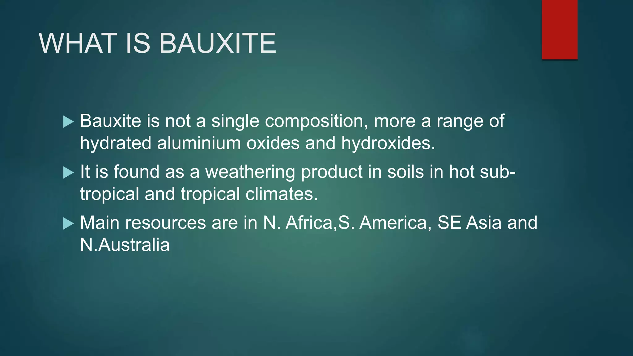 Extraction of Aluminium from Ore And Purification | PPTX