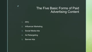 Paid Advertising - Five Forms of Paid Advertising and How You Should ...