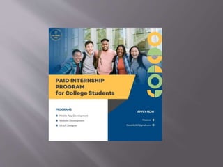 Paid internship program for college students Programs Mobile app ...