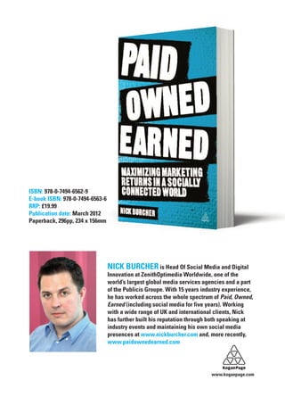 Paid Owned Earned - the book [sample editorial] by Nick Burcher | PDF
