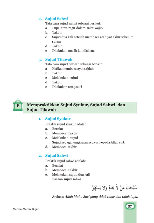 Pai kelas 8. bab 6. macam macam sujud-amsir | PDF